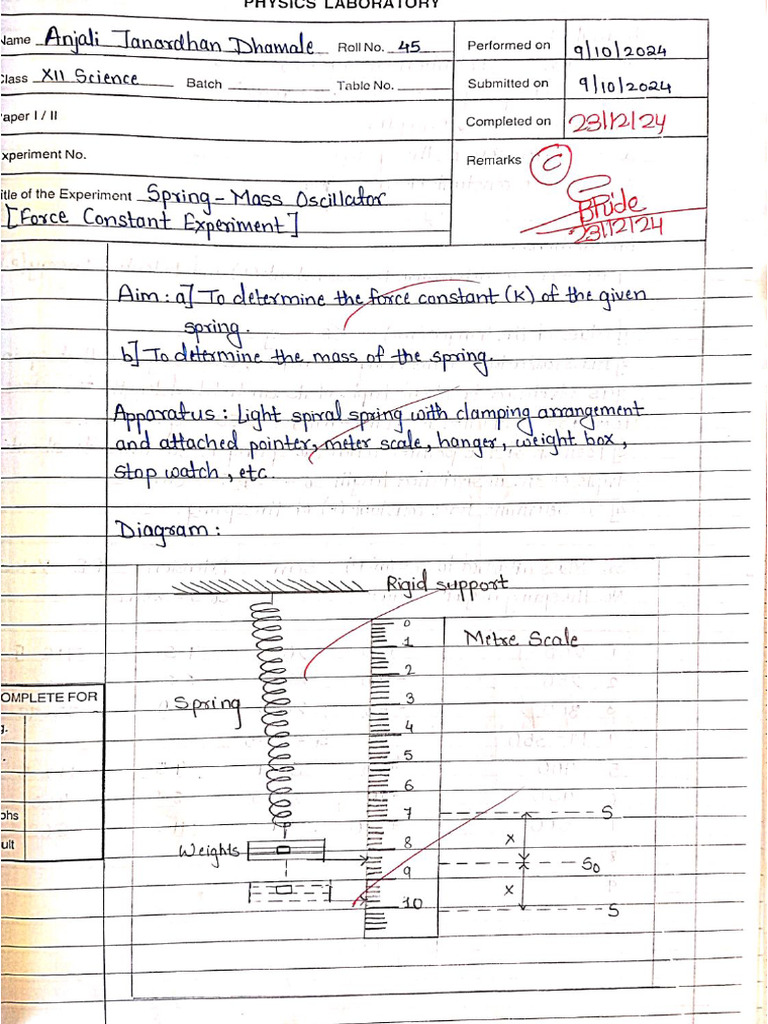 Physics Practical Batch 3 PDF | PDF