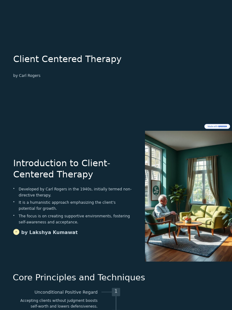 Client Centered Therapy | PDF | Self Esteem | Psychology