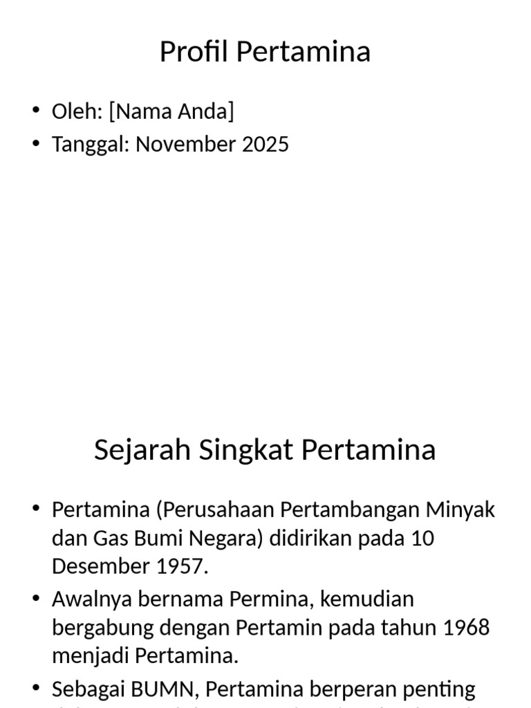 Pertamina_Presentasi | PDF