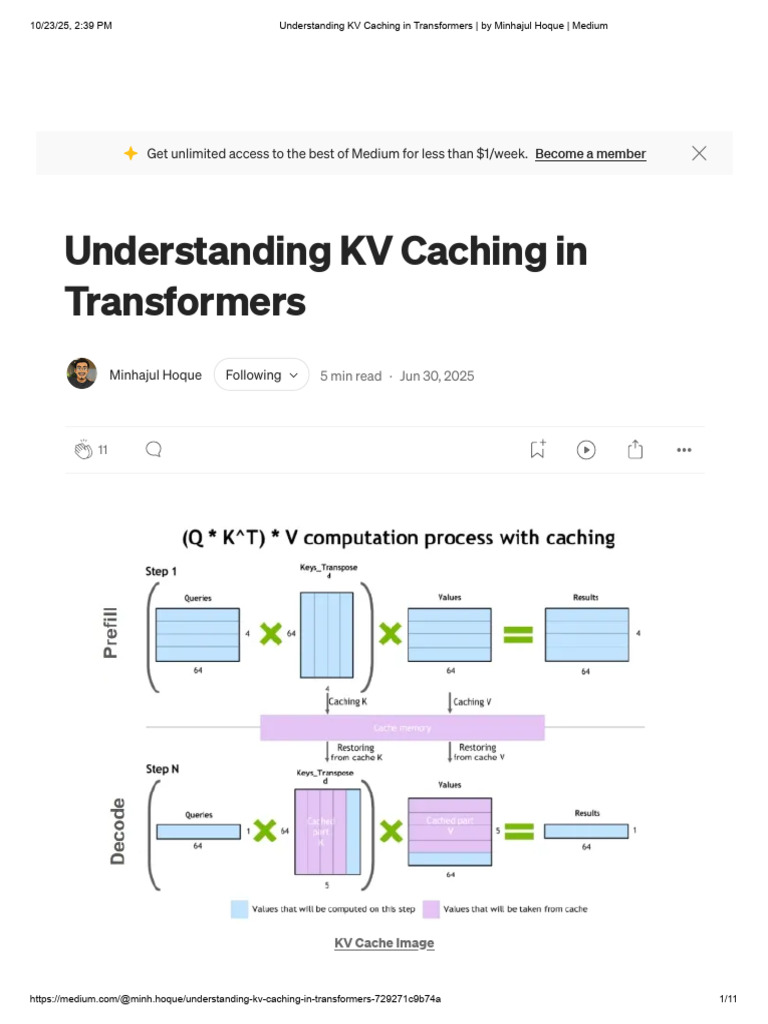 KV Caching Explained for Transformers | PDF | Machine Learning | Learning