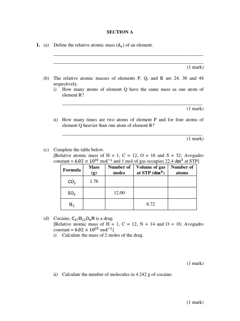 Chrmistry Form 4 Chapter 3 Chemical Formulae and Equations | PDF ...