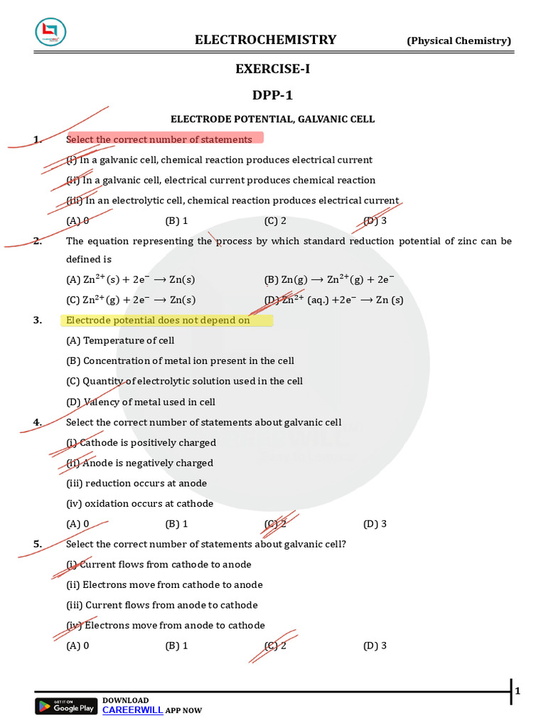 Electrochemistry | PDF | Anode | Cathode