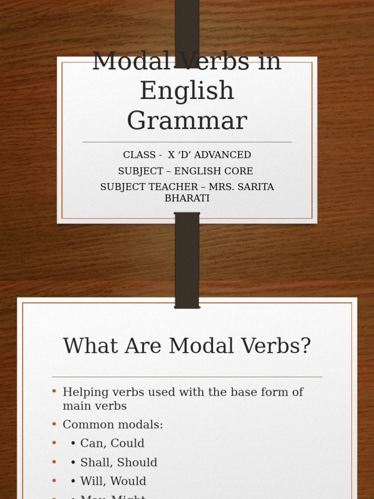 Understanding Modal Verbs in English | PDF