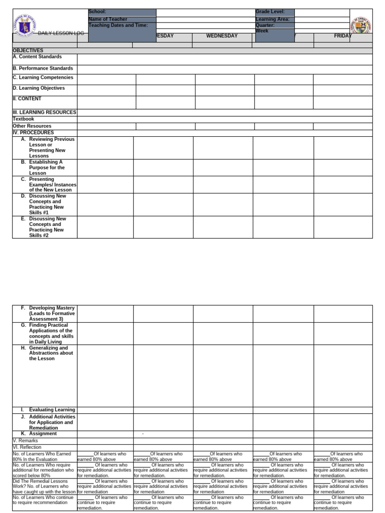 Dll Template | PDF | Cognitive Science | Teaching