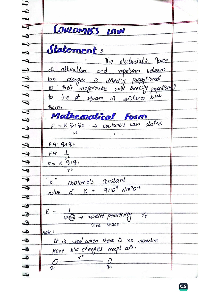 Coulombs Law | PDF