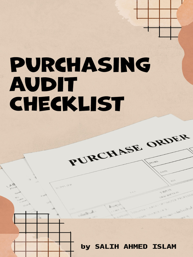 Purchasing Audit Checklist | PDF | Internal Control | Receipt