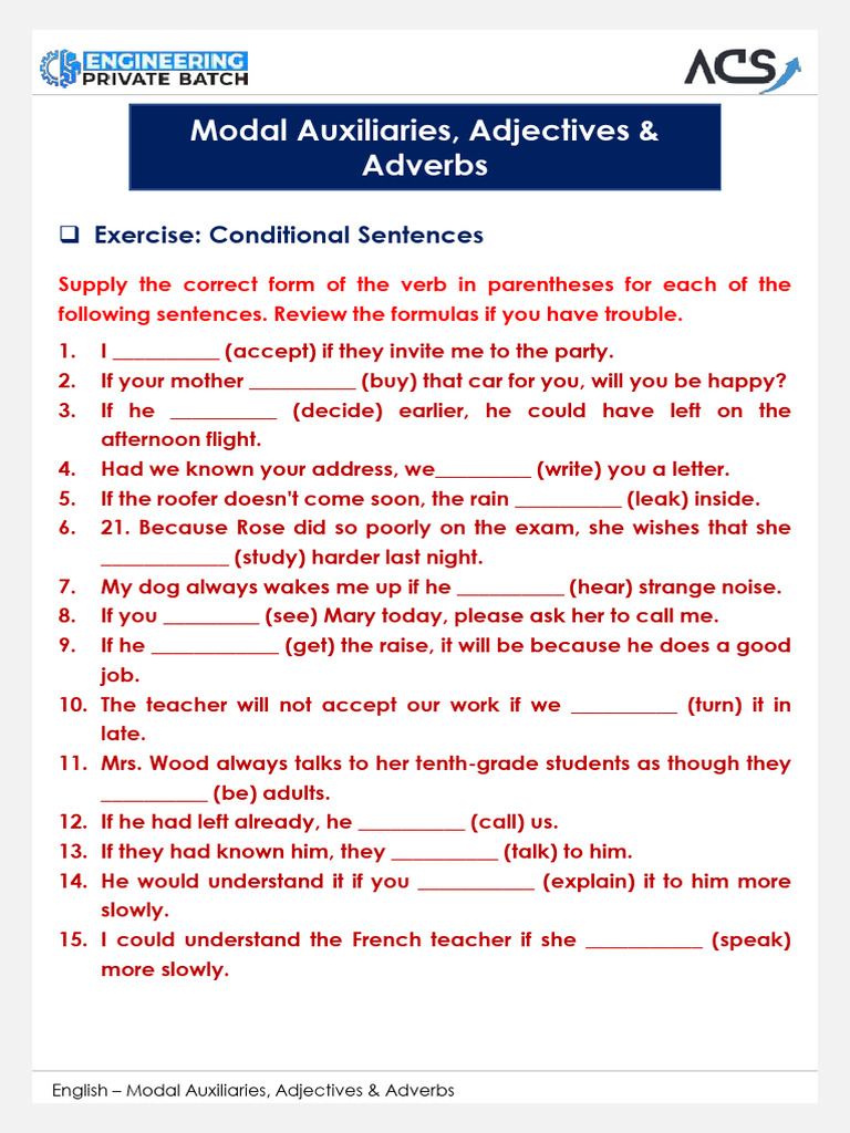 4.ACS Engineering English Modal Auxiliaries, Adjectives & Adverbs ...