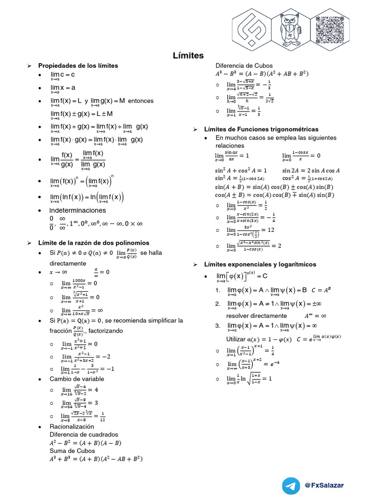 Limites Clase | PDF | Matemáticas | Análisis matemático