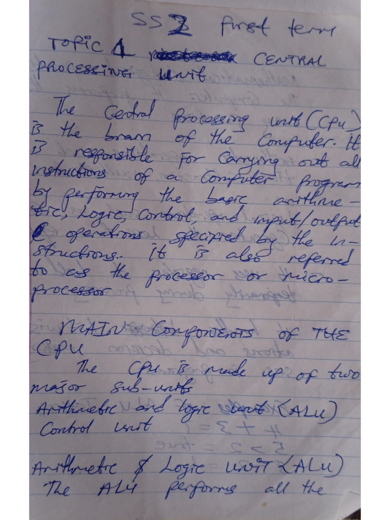 computer science note ss2 and ss3 | PDF