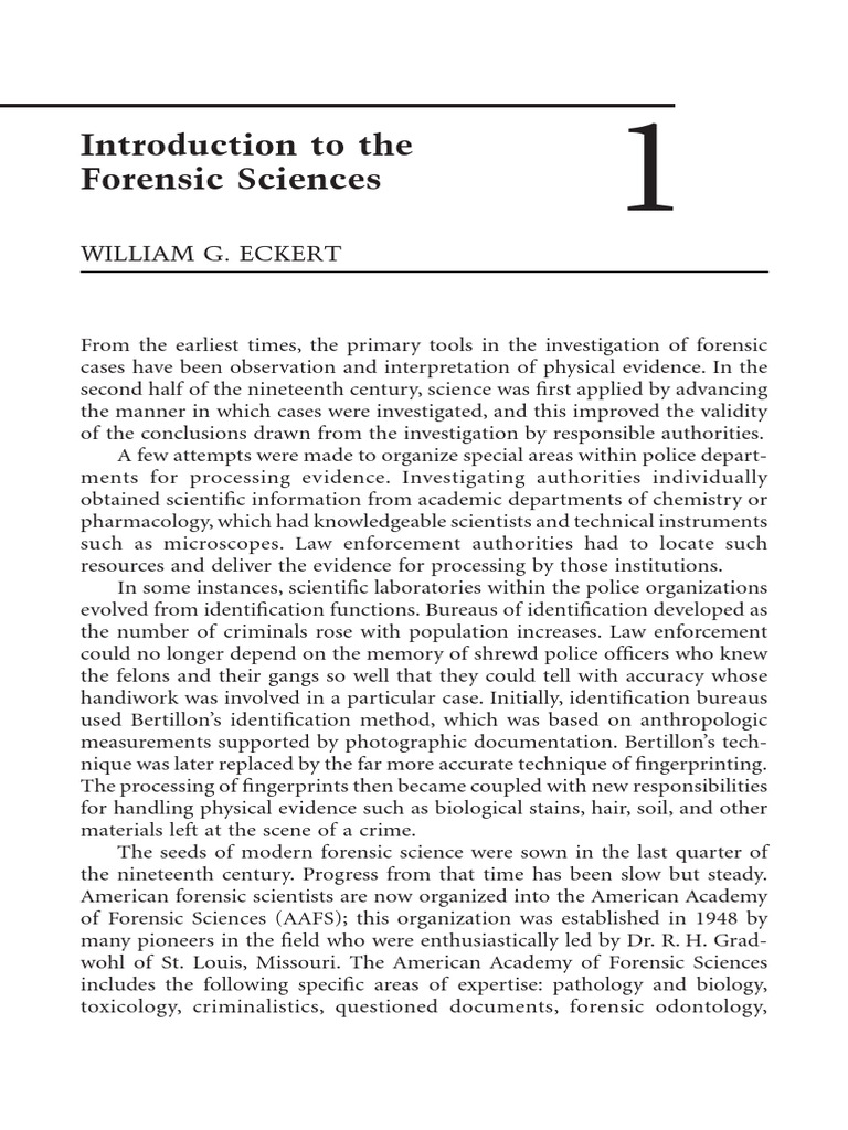 Book Chapter Introduction To Forensic Sciences | PDF | Forensic Science ...