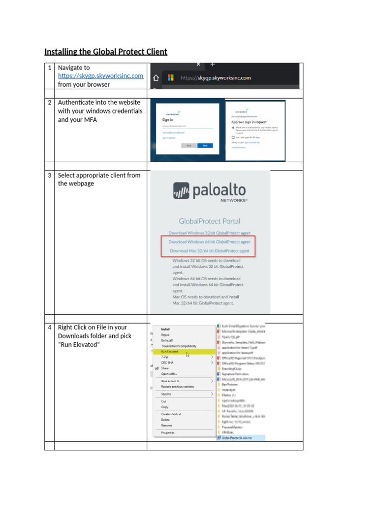 GlobalProtect Instructions- IDC | PDF