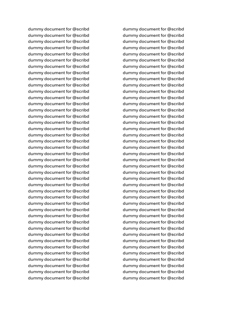 Dummy Document for Scribd | PDF