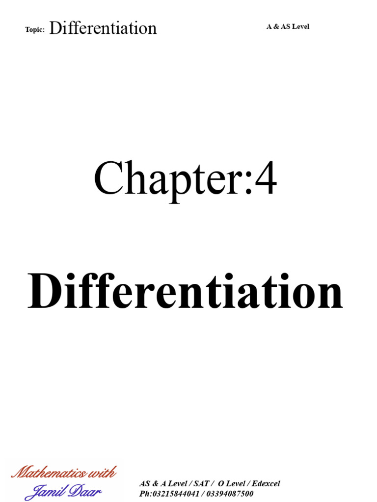 Ch_4 Differentiation (P-3) | PDF | Chess | Chess Theory