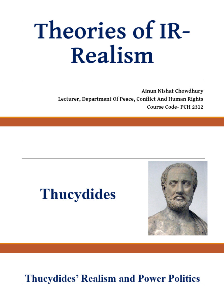 Theories of IR - Realism | PDF | Hegemony | Political Science
