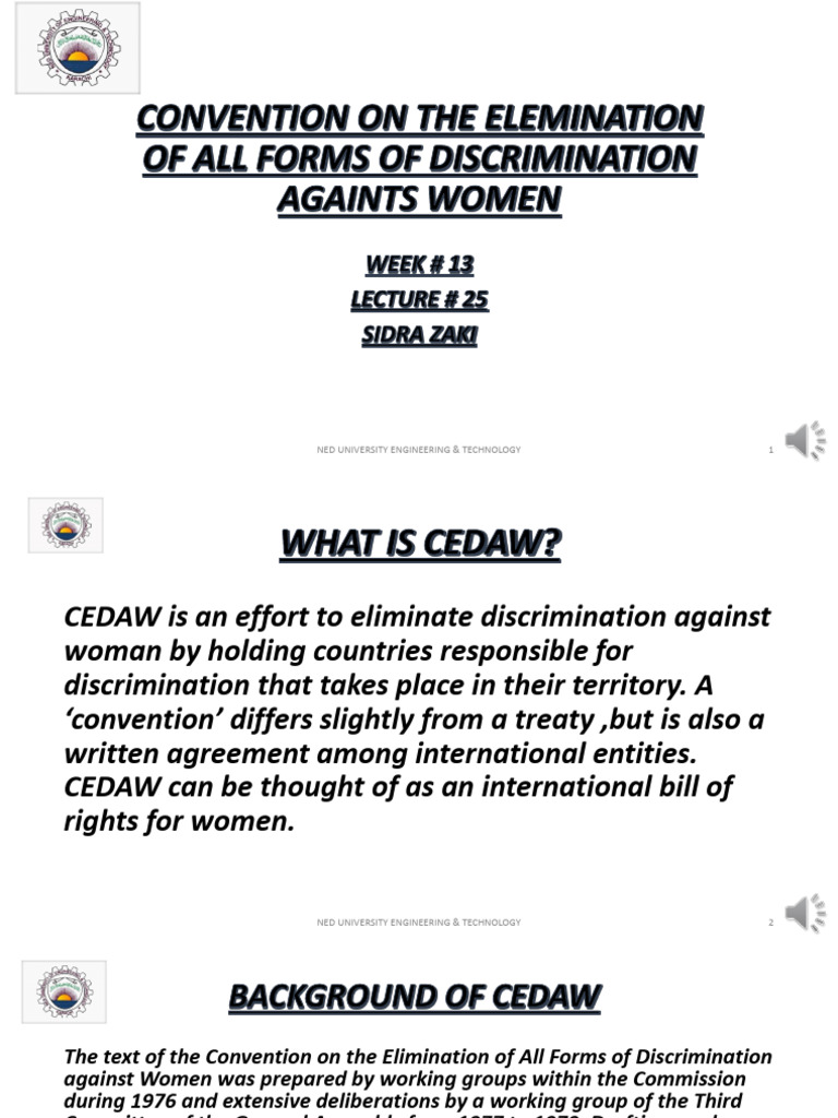 Conventions( CEDAW,CAT,CRC) | PDF | Convention On The Elimination Of ...