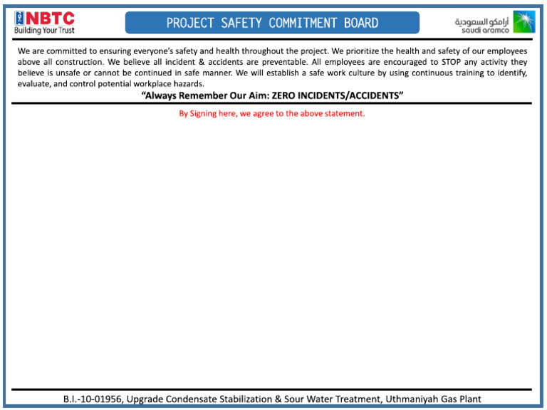 Project Safety Commitment Board - Size 1.2 X 1.5 M (PDF-text-To ...