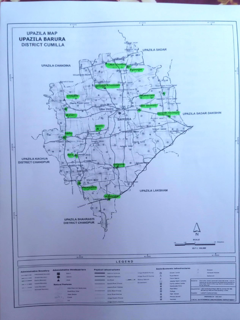 Barura Upazila Map Overview | PDF