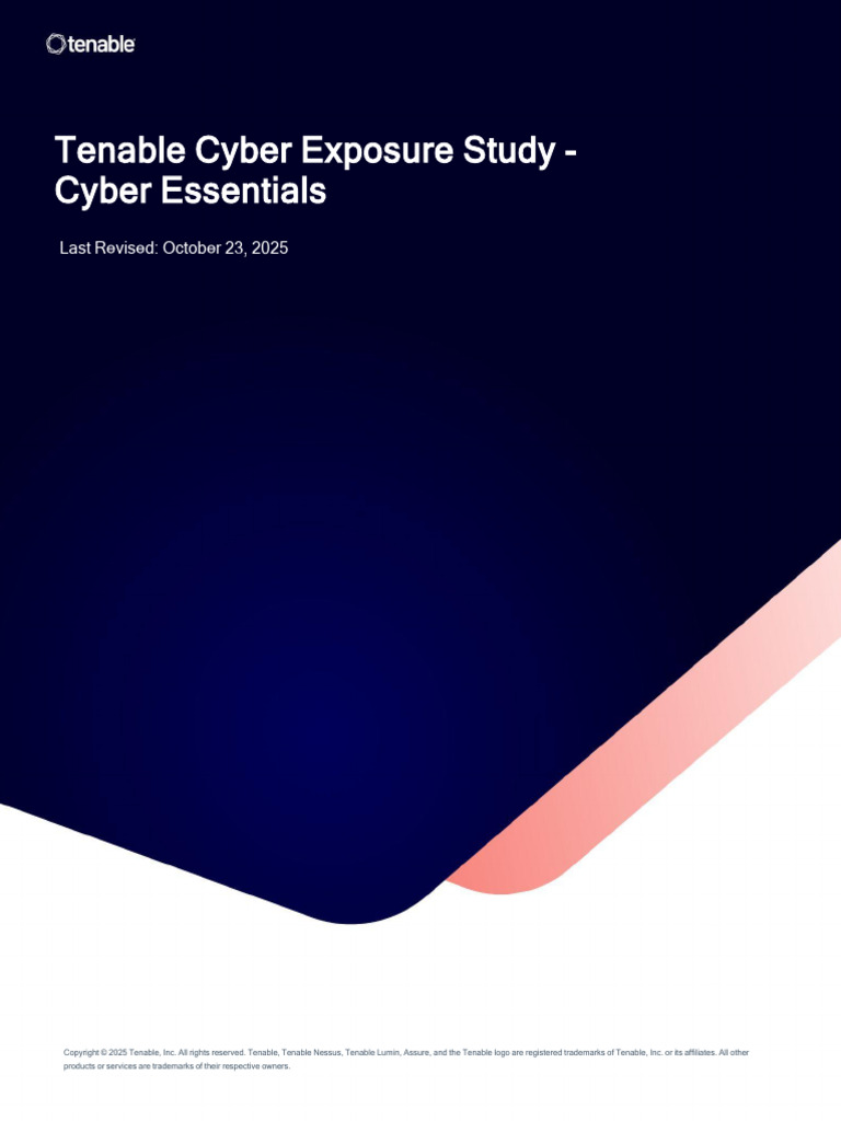 Tenable Cyber Exposure Study-Cyber Essentials | PDF | Security ...