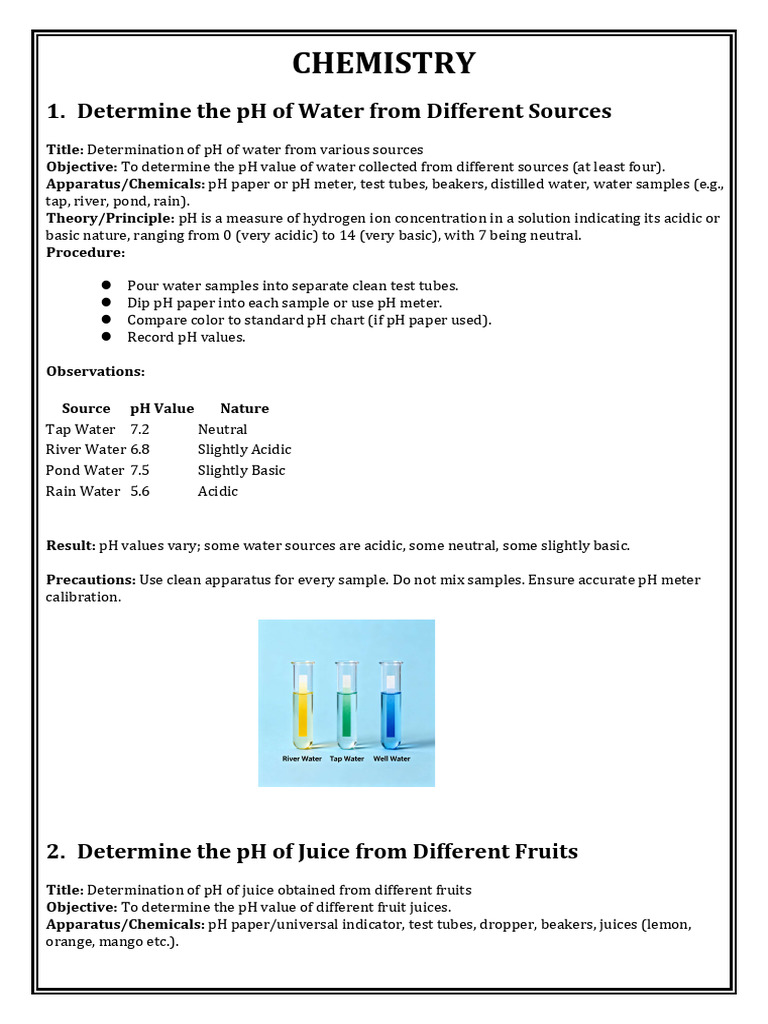 Science Class 10th Practicals (Chemistry & Biology) | PDF | Ph | Titration