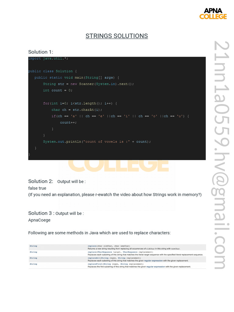 1 Strings Solutions | PDF