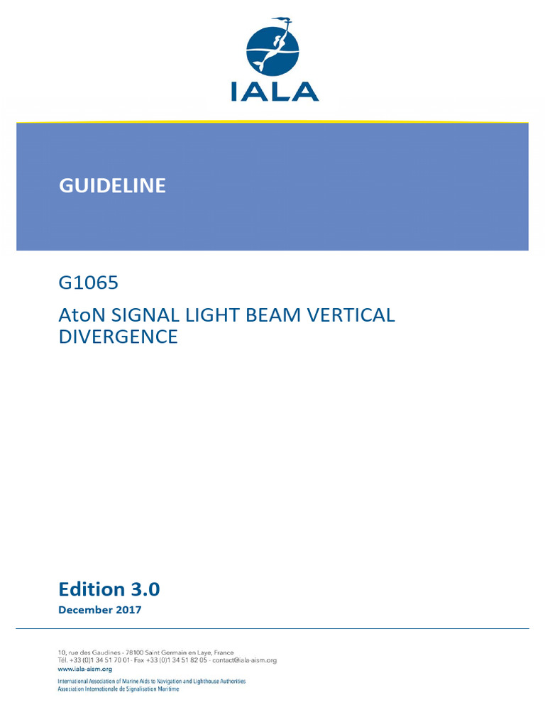 IALA, AtoN Signal Light Beam Vertical Divergence, 2017 | PDF | Light ...
