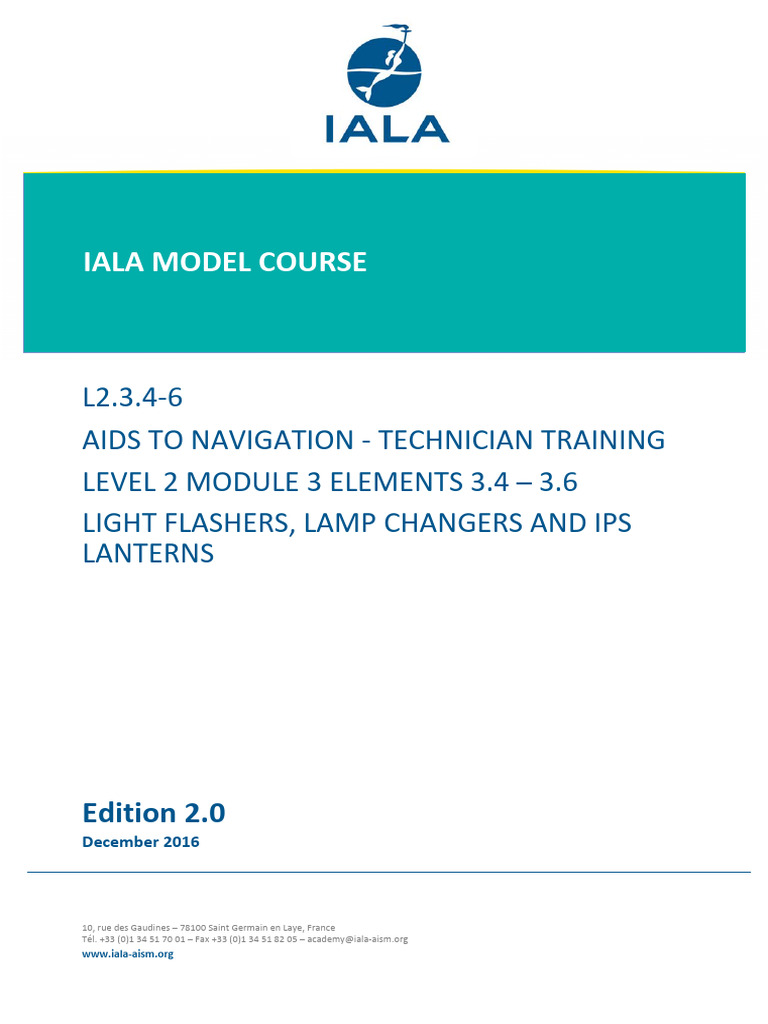 IALA, Course L2.3.4-6, Light Flashers Lamp Changers and IPS Lanterns ...
