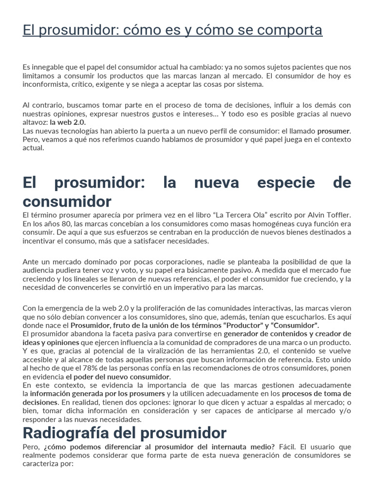 El Prosumidor | PDF