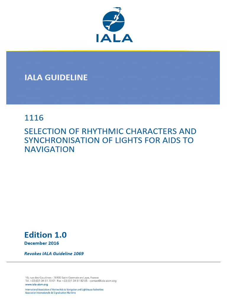 IALA, Selection Rhythmic Characters and Synchronisation of Lights For ...