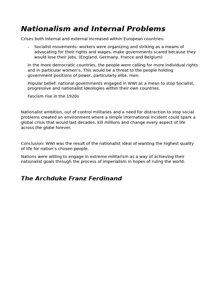 History 12 - Nationalism | PDF