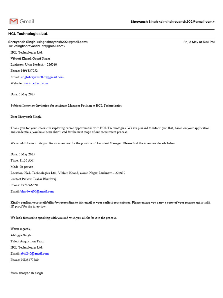 HCL Technologies Ltd. | PDF
