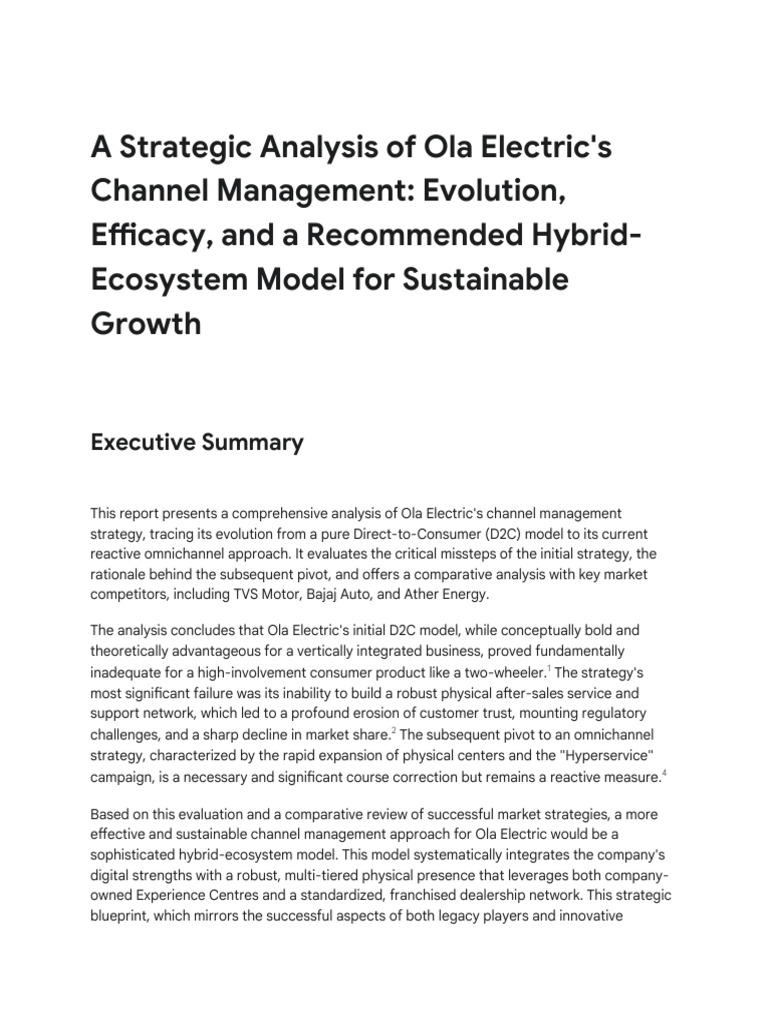Ola Electric's Franchise Marketing Analysis | PDF | Retail | Brand