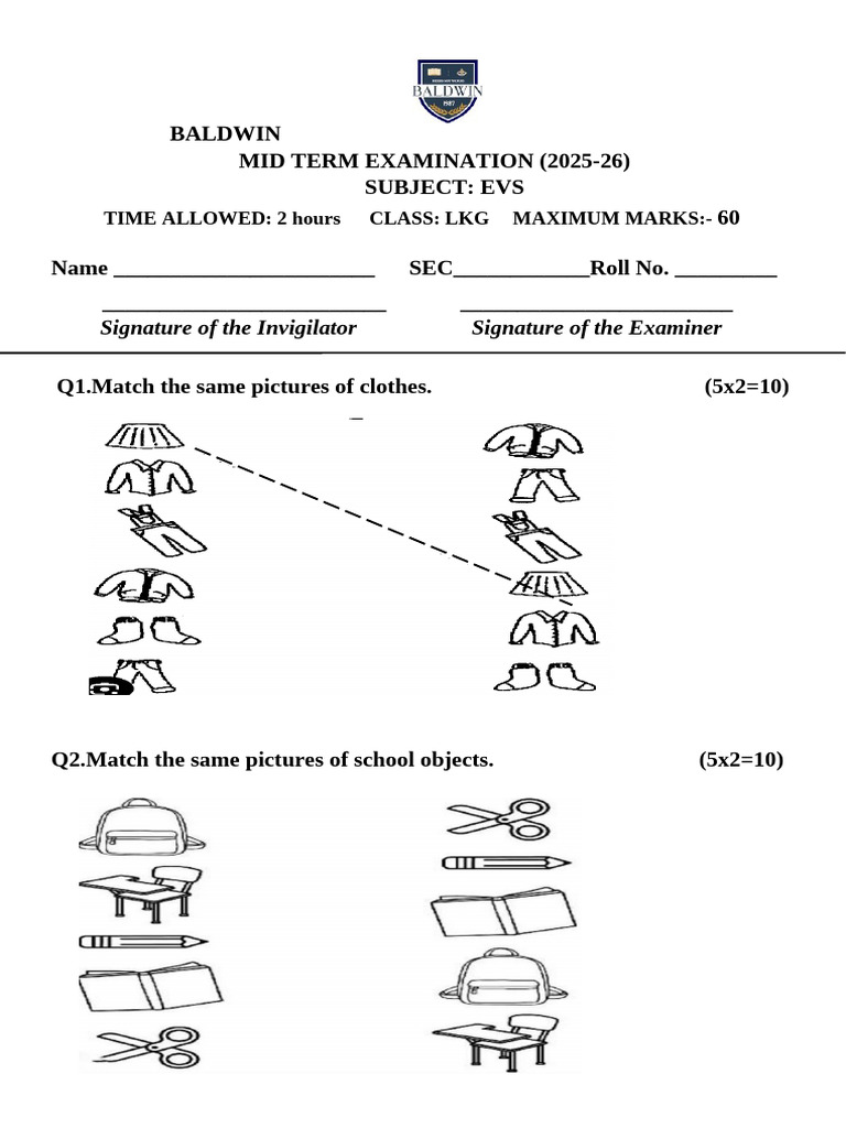 Revised LKG Evs Mid Term | PDF