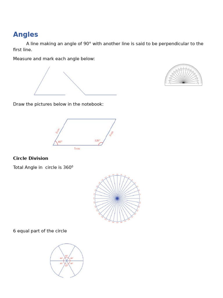 Angles | PDF | Subtraction | Discrete Mathematics