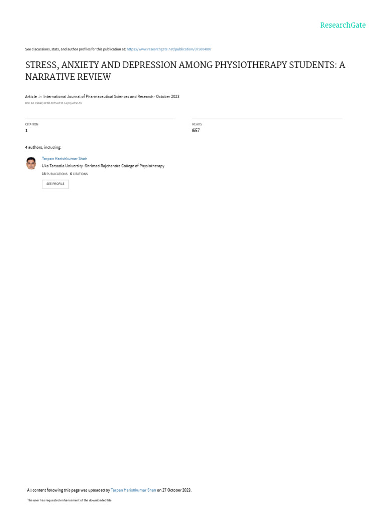 7-Vol-14-Issue-10-October-2023-IJPSR-RE-5924 | PDF | Stress (Biology ...