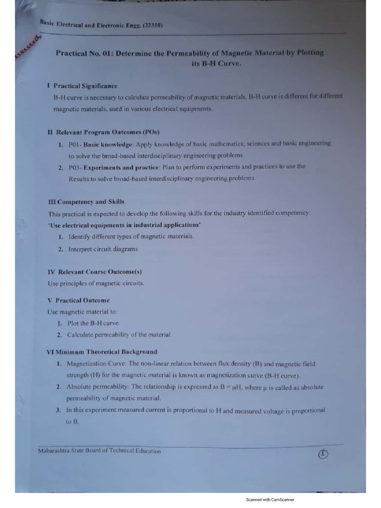 BEE Lab Manual With Answers | PDF