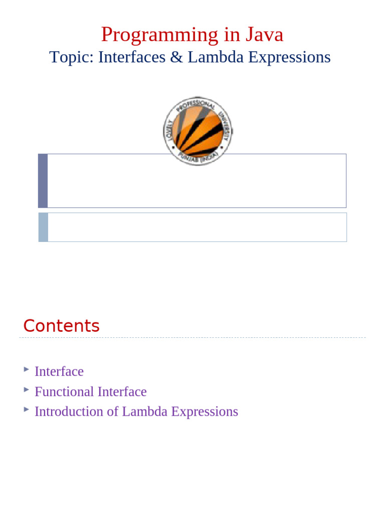 Interfaces and Lambda Expressions | PDF | Class (Computer Programming ...