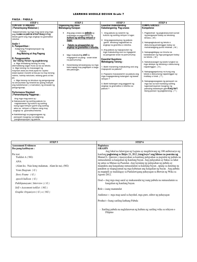 Learning Module | PDF
