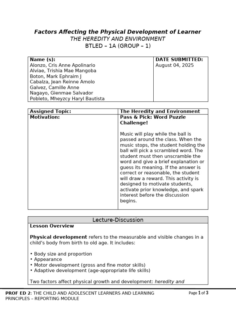 Module | PDF | Noise | Learning