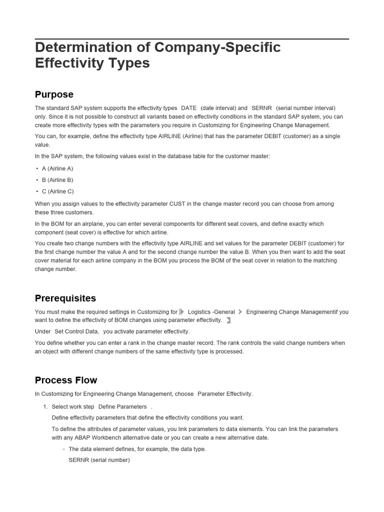 Customizing SAP Effectivity Types | PDF | Parameter (Computer ...