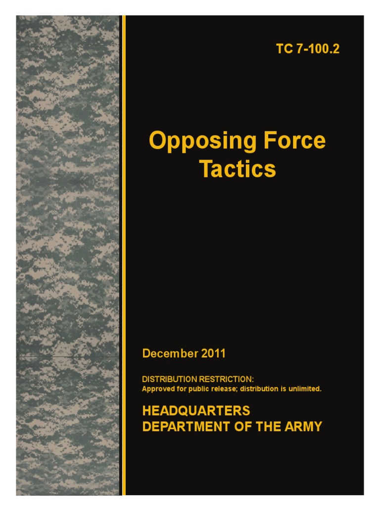 TC 7-100.2 Opfor Tactics Dec 2011 | PDF | Opposing Force | Reconnaissance