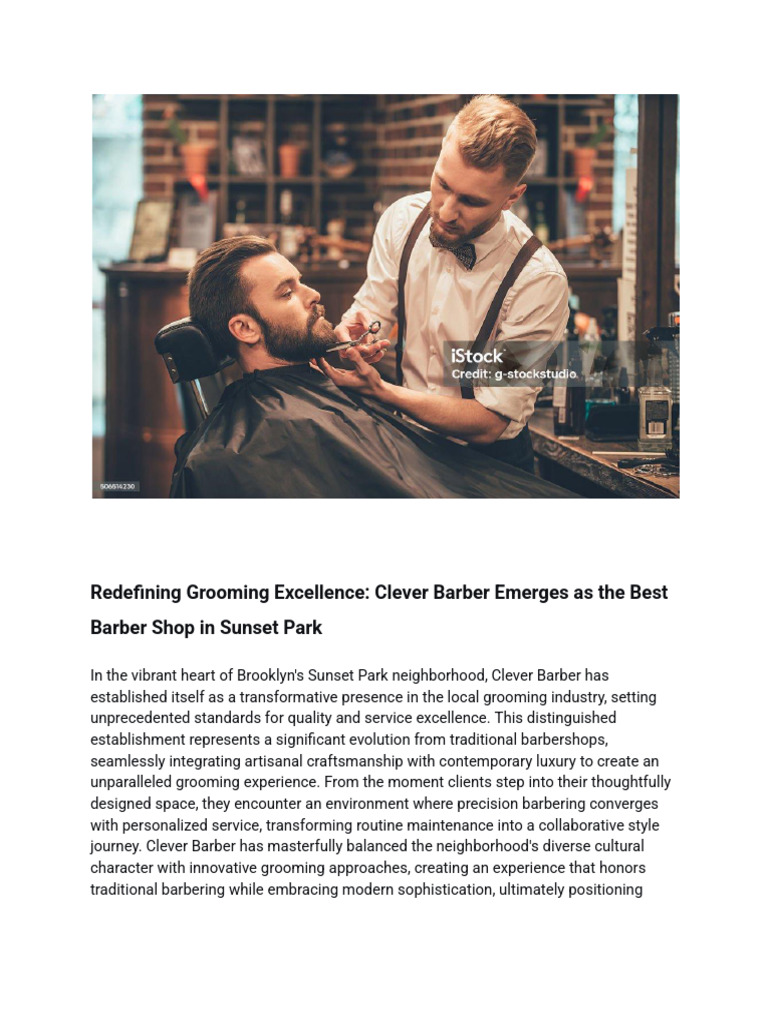 Best Barber Shop in Sunset Park: Clever Barber | PDF | Methodology ...
