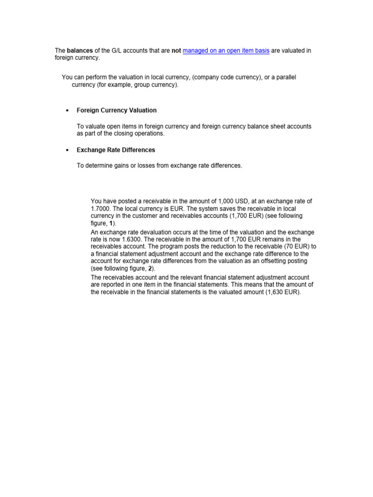 Foreign Currency Valuation Process | PDF | Exchange Rate | Valuation ...