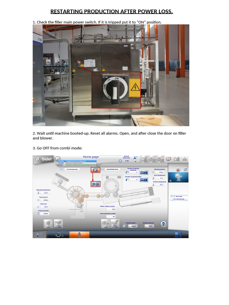 Restarting Production After Power Loss | PDF