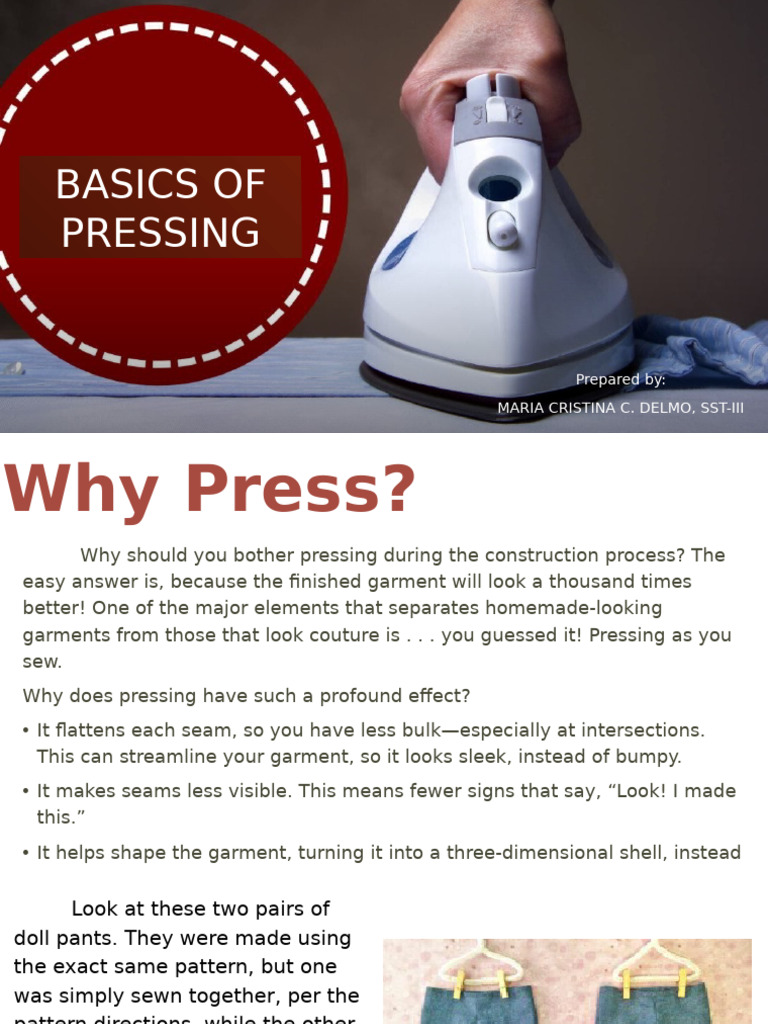 Essential Pressing Techniques for Sewing | PDF | Seam (Sewing) | Sewing