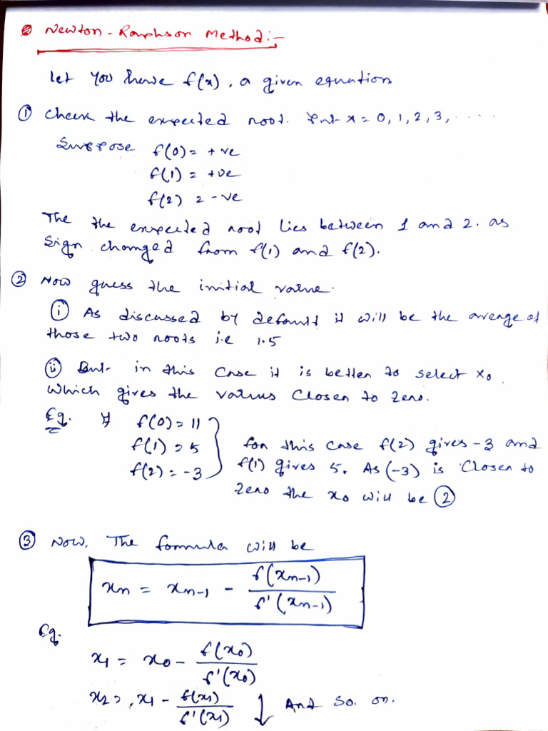 Newton Raphson Method Pdf