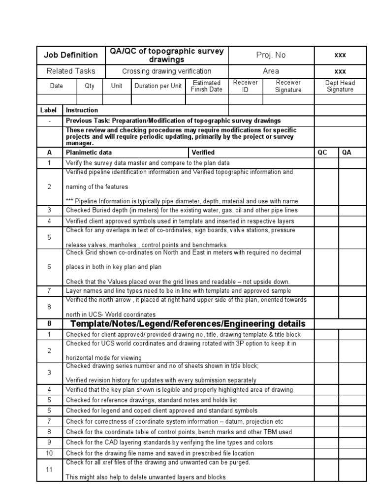Topographic Survey Qa Qc | Surveying | Topography