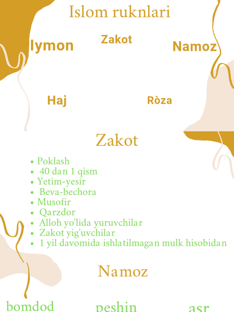 Islom Ruknlari - 20251030 - 211943 - 0000 | PDF