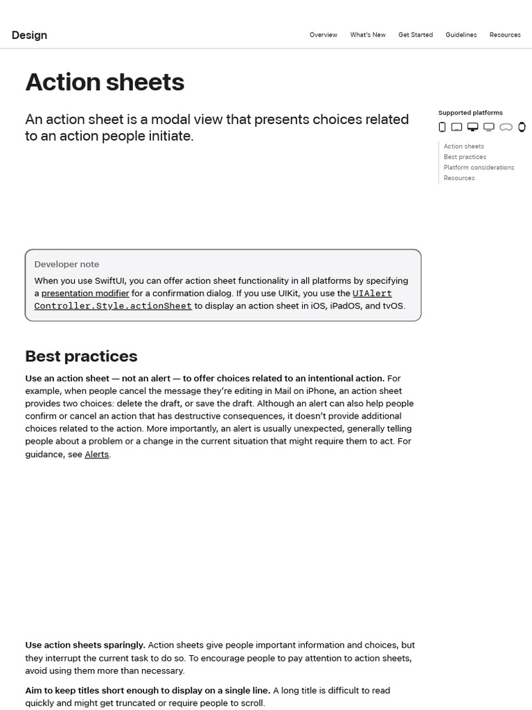 Design Human Interface Guidelines Action Sheets Changes Lat 3 7 3 | PDF ...