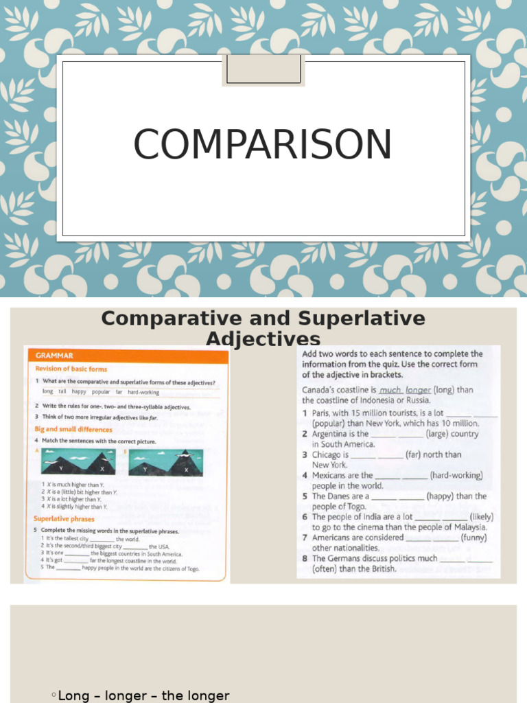 Comparison - Countries and Cities | PDF