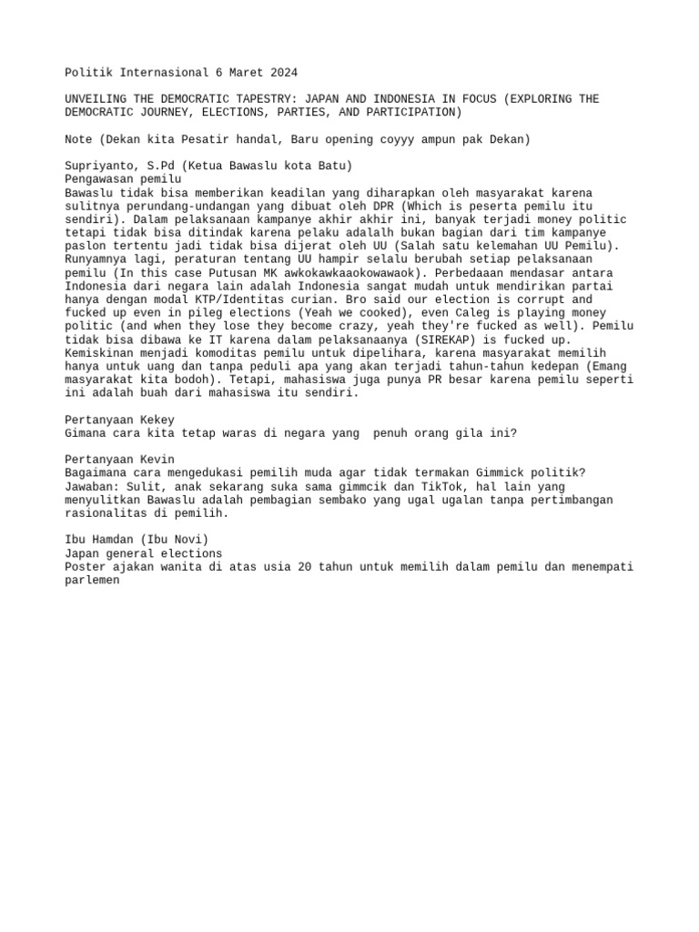 Politik Internasional 6 Maret 2024 | PDF